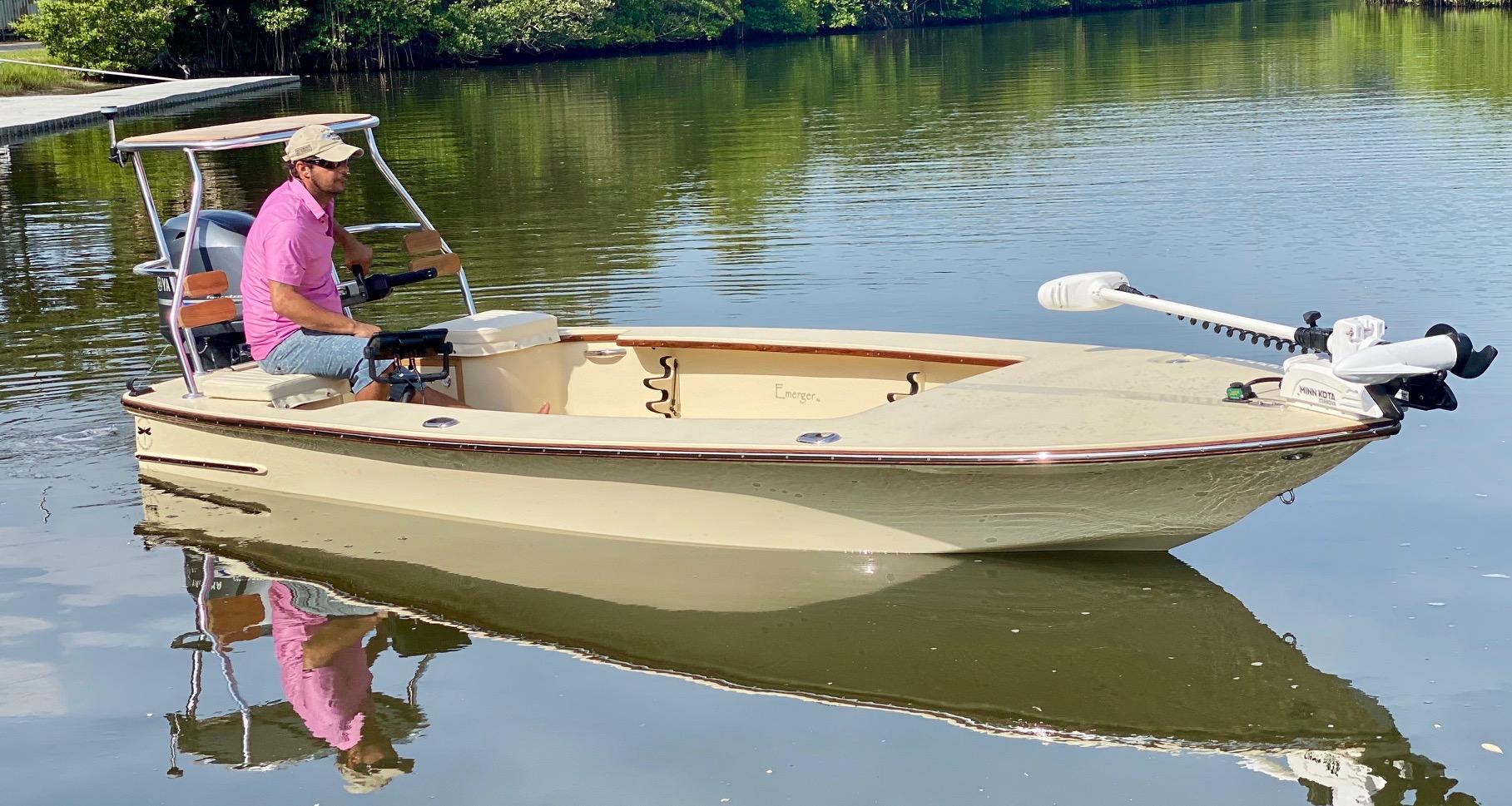 Emerger Technical Poling Skiff - 16' Flats Fishing Boat